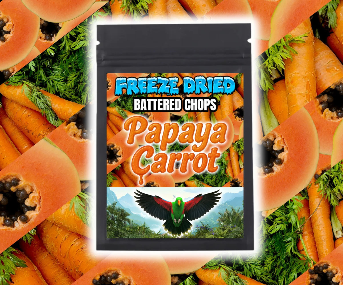 Papaya Carrot Freeze-Dried Chop | Natural Parrot Treat by Eclectus Ark ...