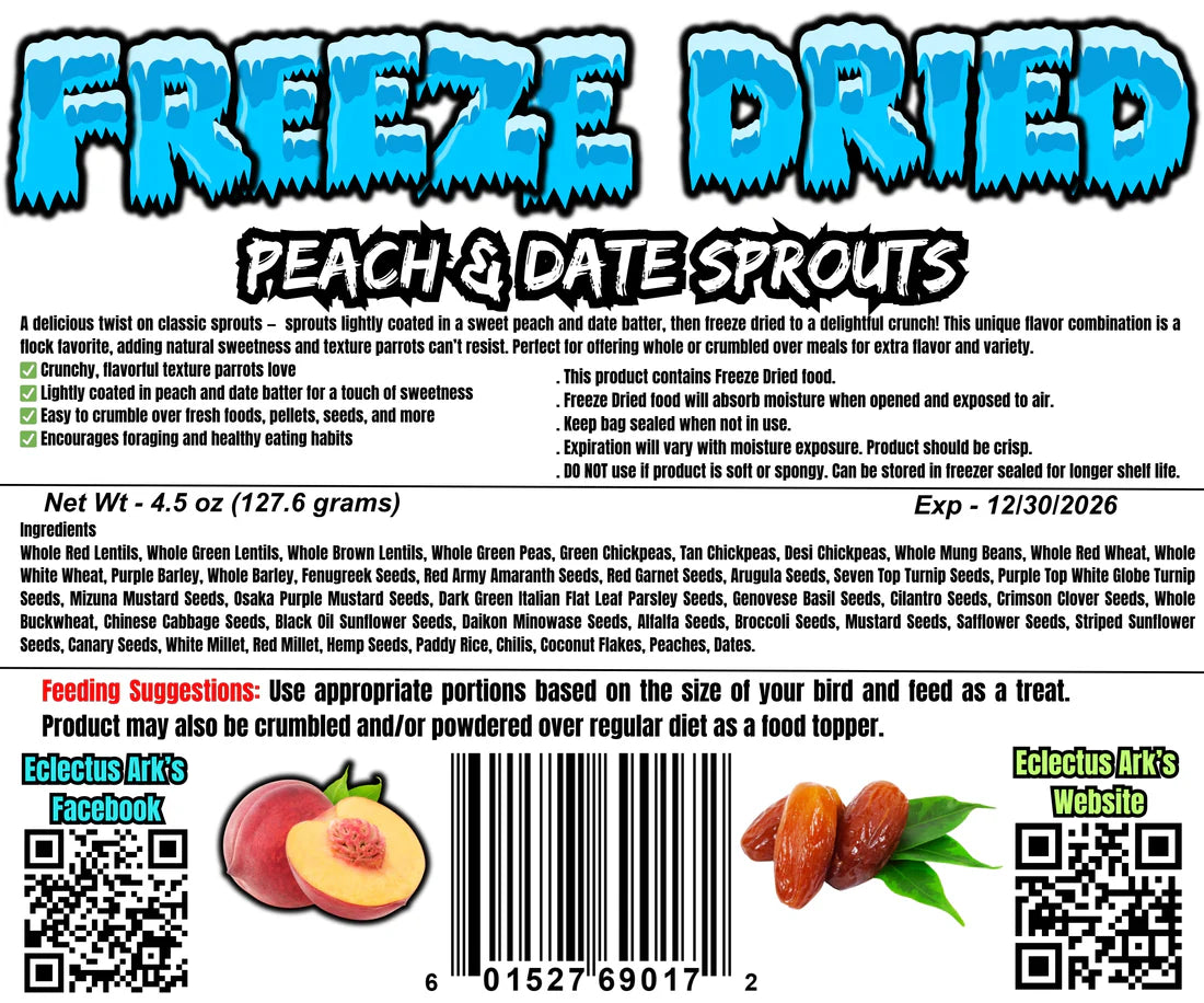Freeze Dried Sprouts - Cherry Almond Battered | Eclectus Ark – All ...
